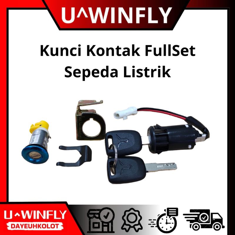 Jual Kunci Kontak Set / Power Lock Set Sepeda Listrik ( Fullset Kunci ...