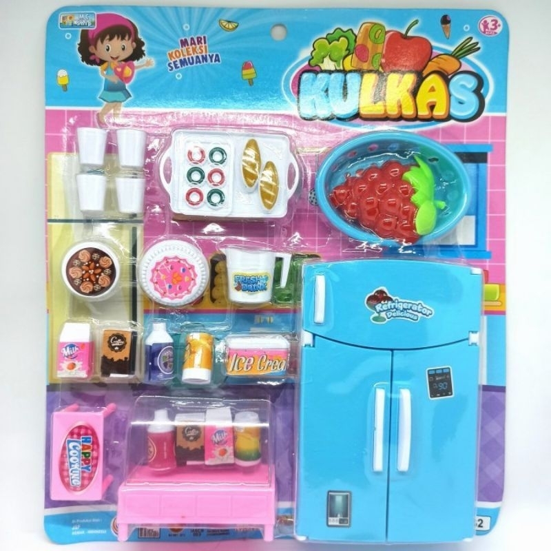 Jual Mainan Peran Set Kulkas 2 Pintu - Miniatur Peralatan Dapur Koleksi ...
