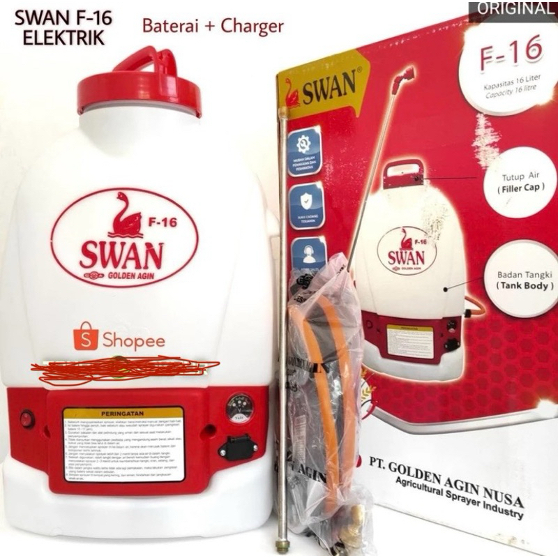 Jual Sprayer Hama Elektrik 16L SWAN F16 / Alat Semprot Semprotan Obat ...