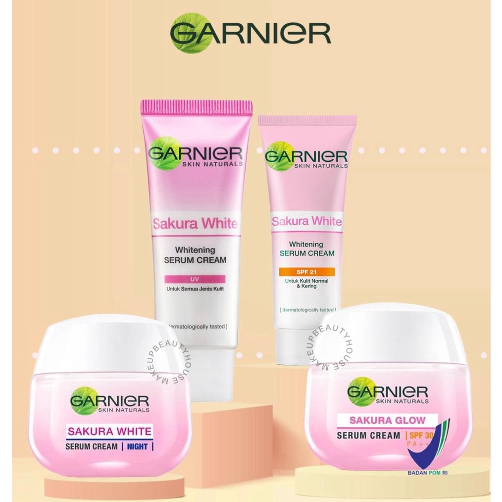 Jual TREND PRODUCT GARNIER Sakura White Serum Cream Series SPF21 SFP3 UV | Shopee Indonesia