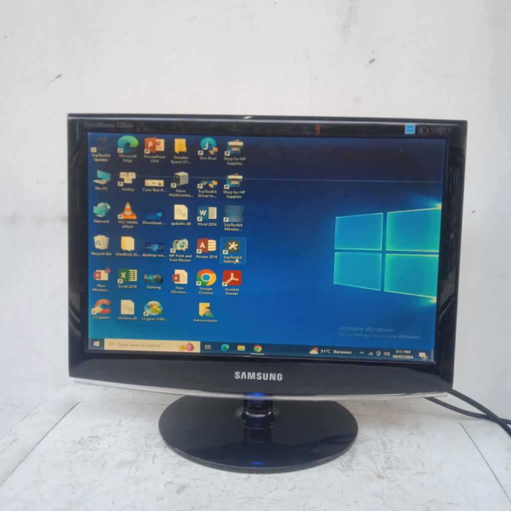 Jual lcd monitor samsung syncmaster 733nw 17inch minus layar | Shopee ...