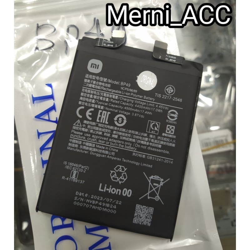 Jual Battery Baterai Xiaomo Poco F4 Batre BP49 Original Batteray ...