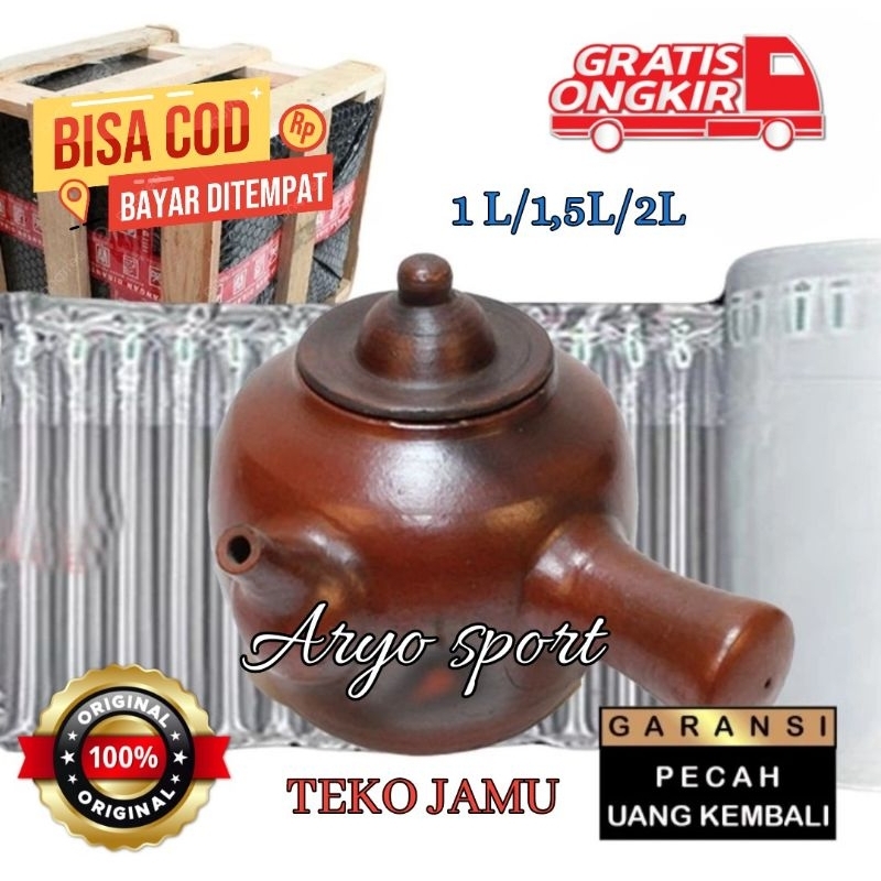 Jual TEKO GERABAH GAGANG REBUS JAMU HERBAL TEKO TANAH LIAT NATURAL ...