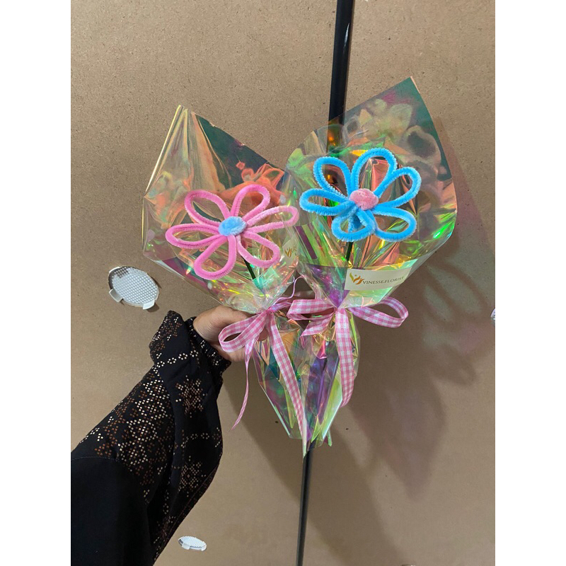 Jual buket bunga kawat bulu satu tangkai | Shopee Indonesia
