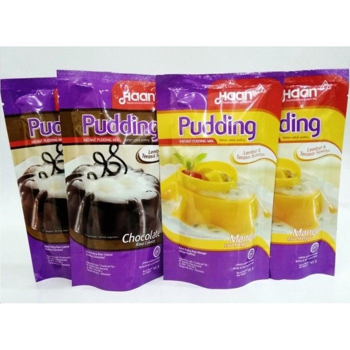 Jual HAAN Pudding Mango Chocolate Strawberry 145 gr Bubuk Pudding ...