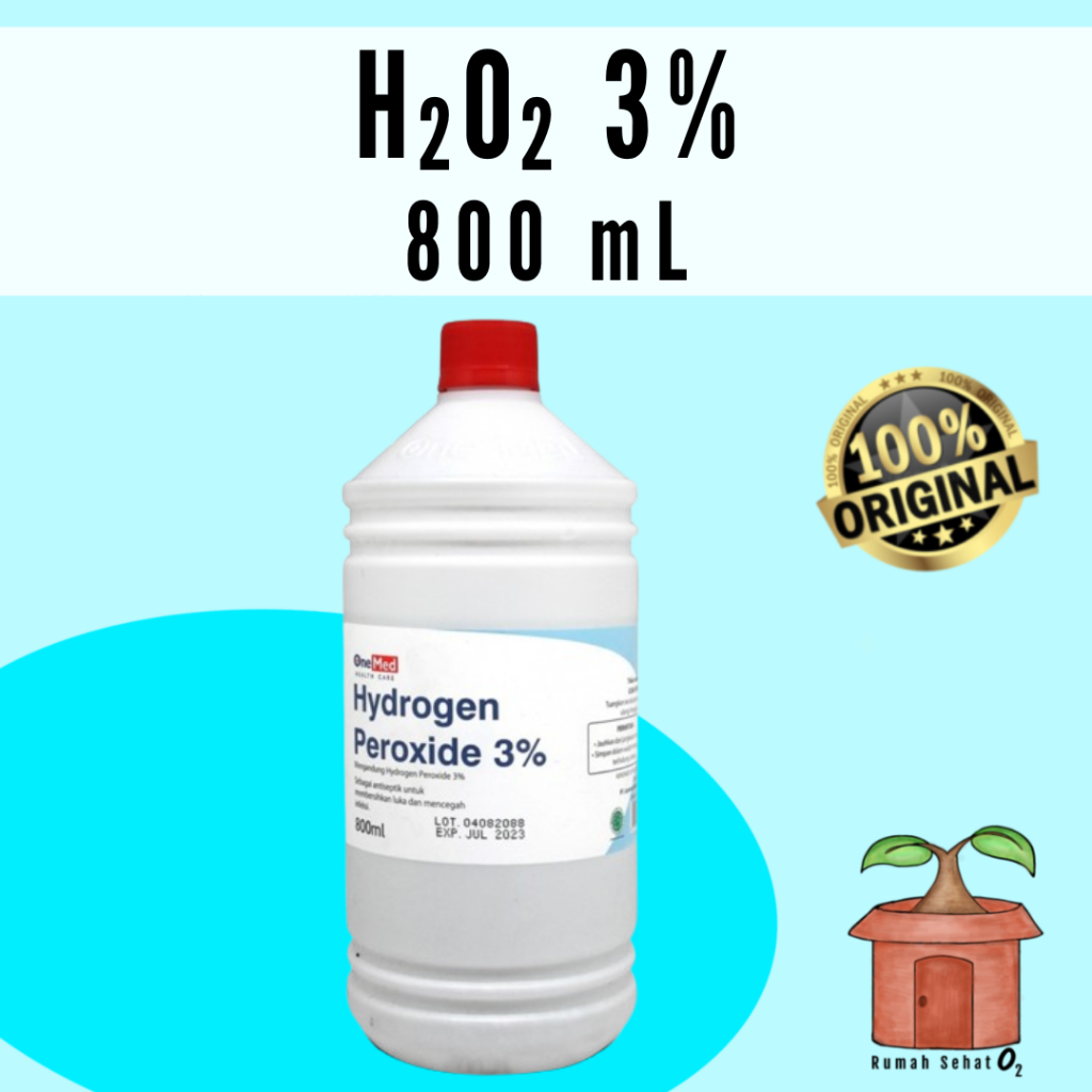 Jual Hydrogen Peroxide 3% H2O2 Antiseptik Onemed Health Care 800 mL ...