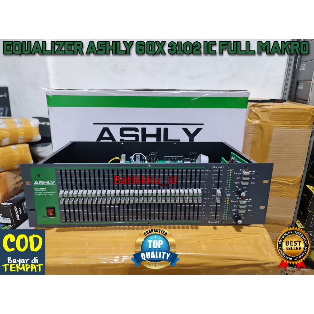 Jual Equalizer ASHLY GQX 3102 MAKRO GQX3102 IC FULL MAKRO 2 x 31 Ch 3U Graphic Equalizer ...