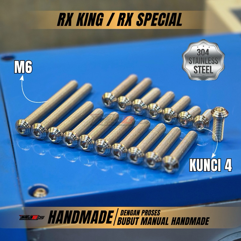 Jual BAUT SET BAK MESIN CUSTOM KRUCUT SPIRAL STAINLES BLOK KALTER RX KING RXS RXK YT BERKUALITAS ...