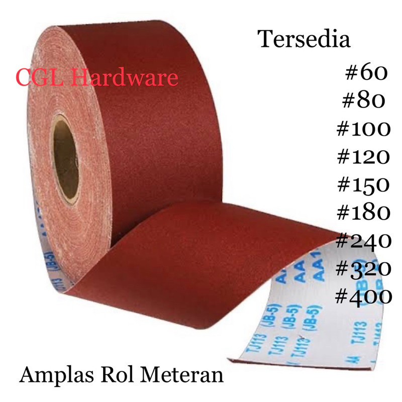 Jual AMPLAS ROL METERAN GRIT 80 - 100 -150 - 240 - 400 (LEBAR 10 CM ...