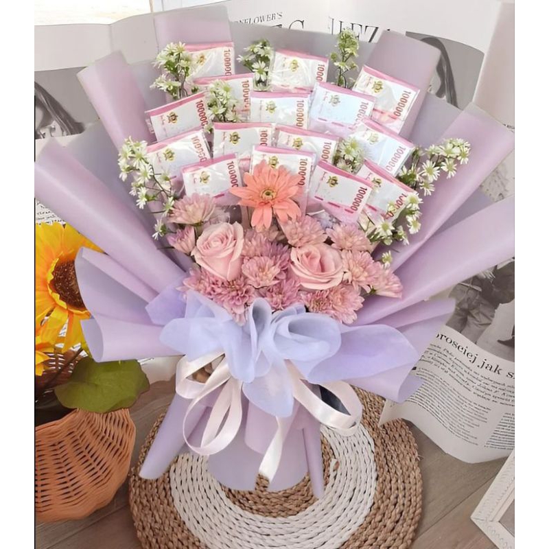 Jual BUKET UANG ASLI | BOUQUET UANG UNTUK WISUDA ULANG TAHUN PERPISAHAN ...