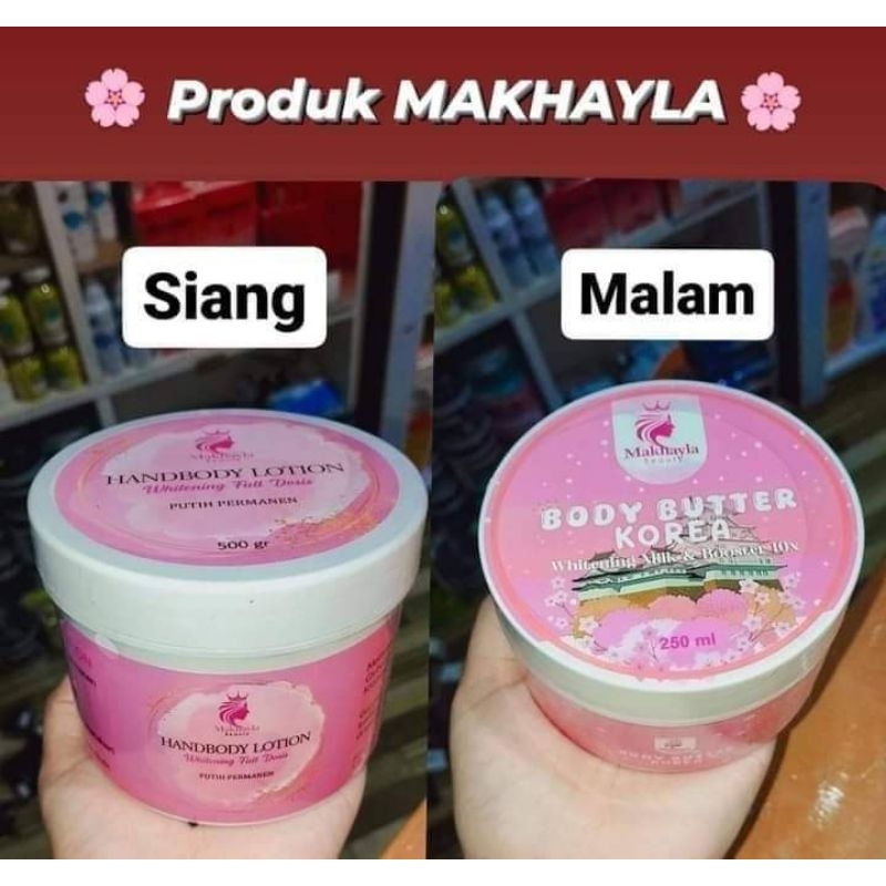 Jual COD Handbody makhayla full dosis pemutih Bpom 500grm + Hb Body ...