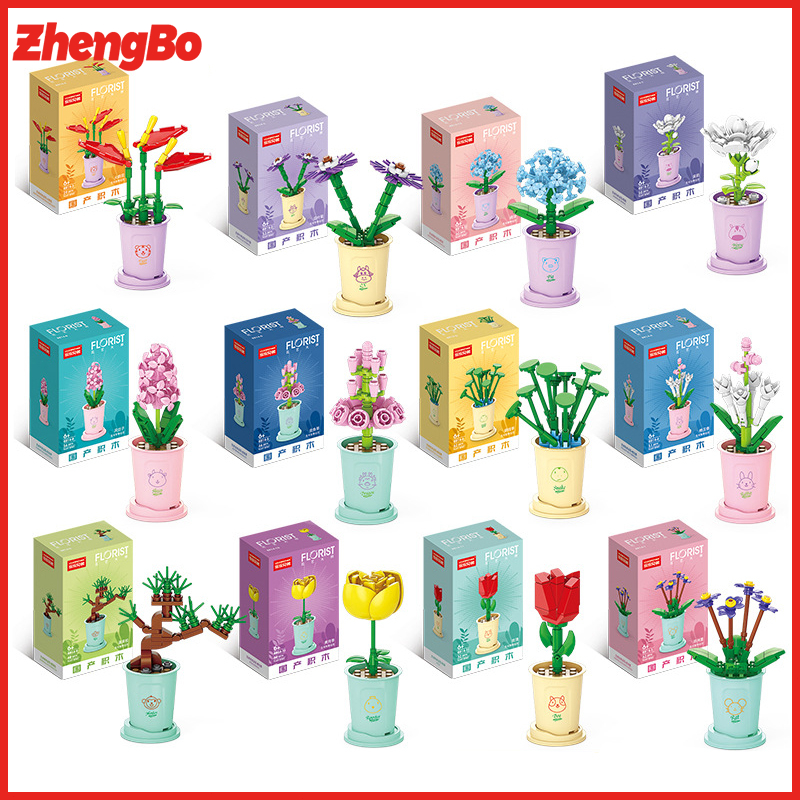 Jual ZhengBo Mainan Bunga Pot Tanaman Mini Edukatif Bunga Zodiak Cina ...
