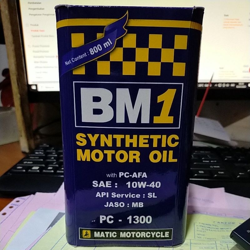 Jual OLI BM1 MATIC PC 1300 SAE 10W-40 0.8L Pelumas Mesin motor BM-1 800 ...