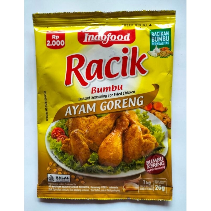 Jual Indofood Bumbu racik ayam goreng ( 26gr x 10 sachet) | Shopee ...