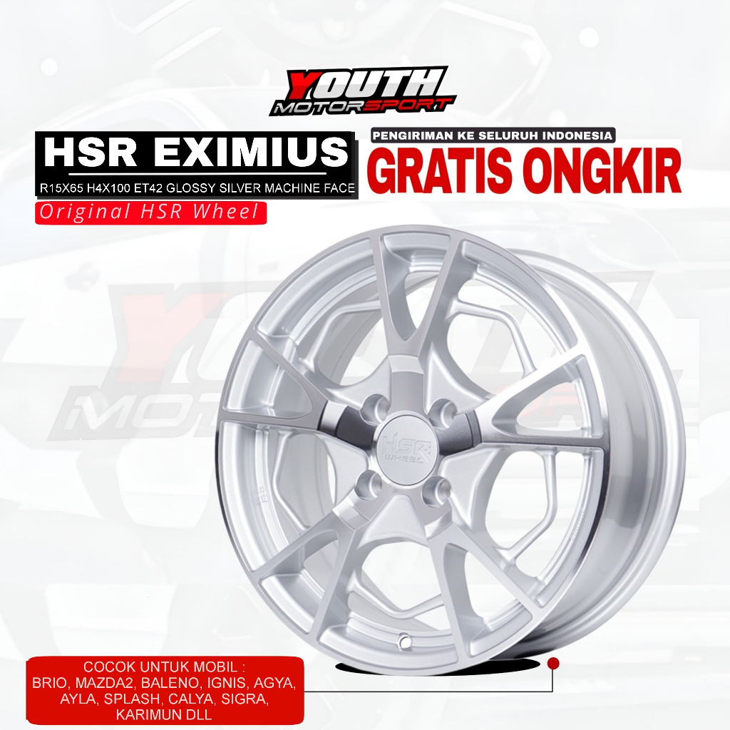 Jual VELG R15 ORIGINAL HSR EXIMIUS COCOK UNTUK BRIO,YARIS,AGYA,SIGRA ...