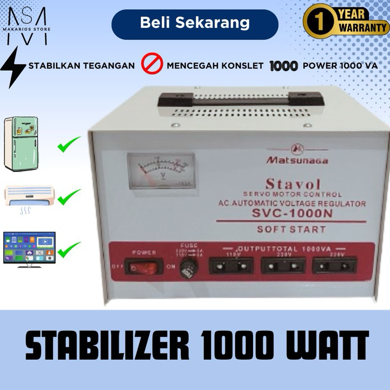 Jual Stabilizer Matsunaga 1000watt Stavol | Shopee Indonesia