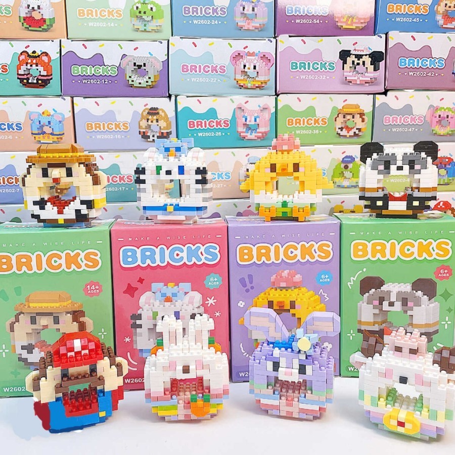 Jual Lego/ Bricks Blok Bangunan Blcok Bangunan Kecil Donat Seri Disney ...