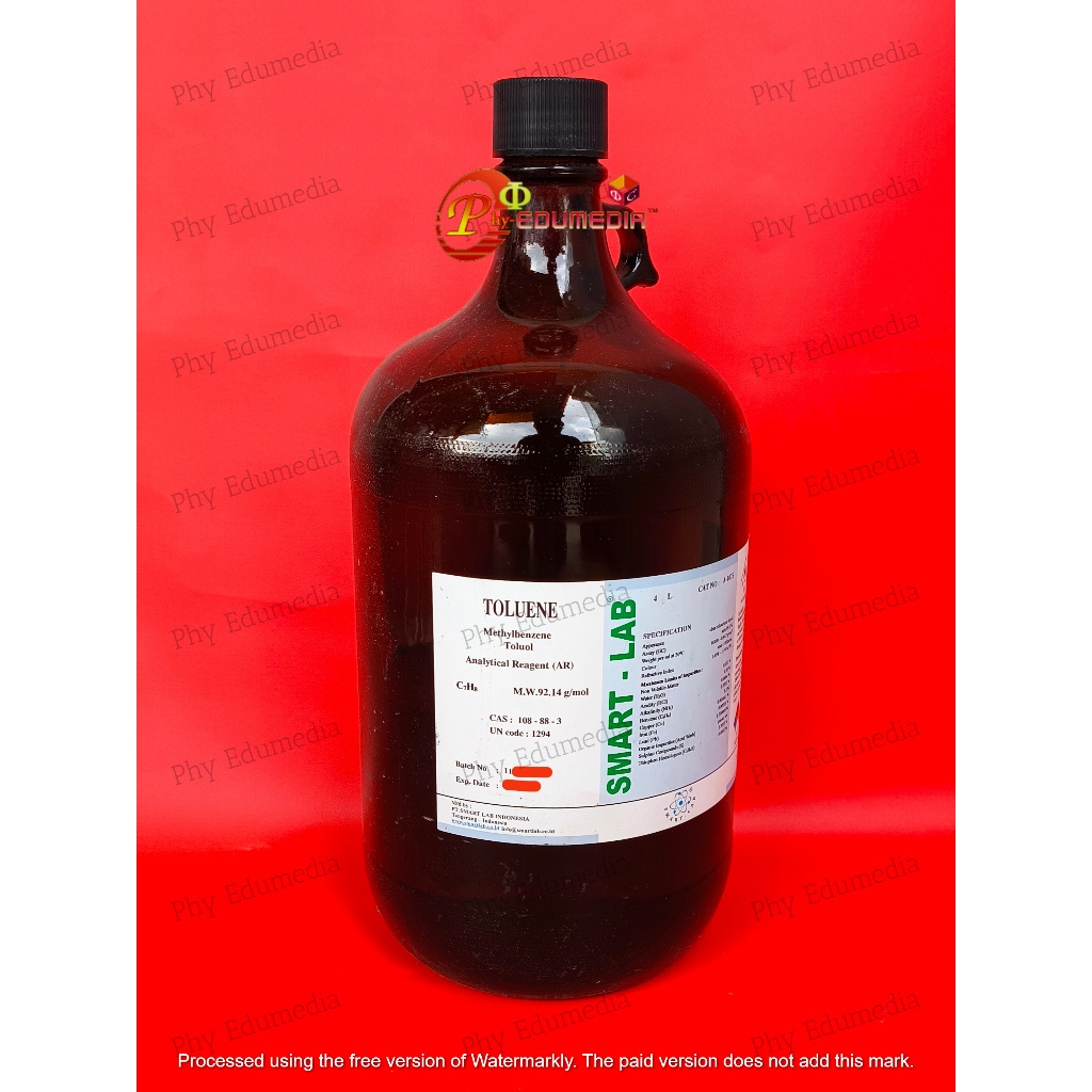 Jual Toluene / Toluena Pro Analysis Smartlab Per 1000ml 1 Liter Repack ...