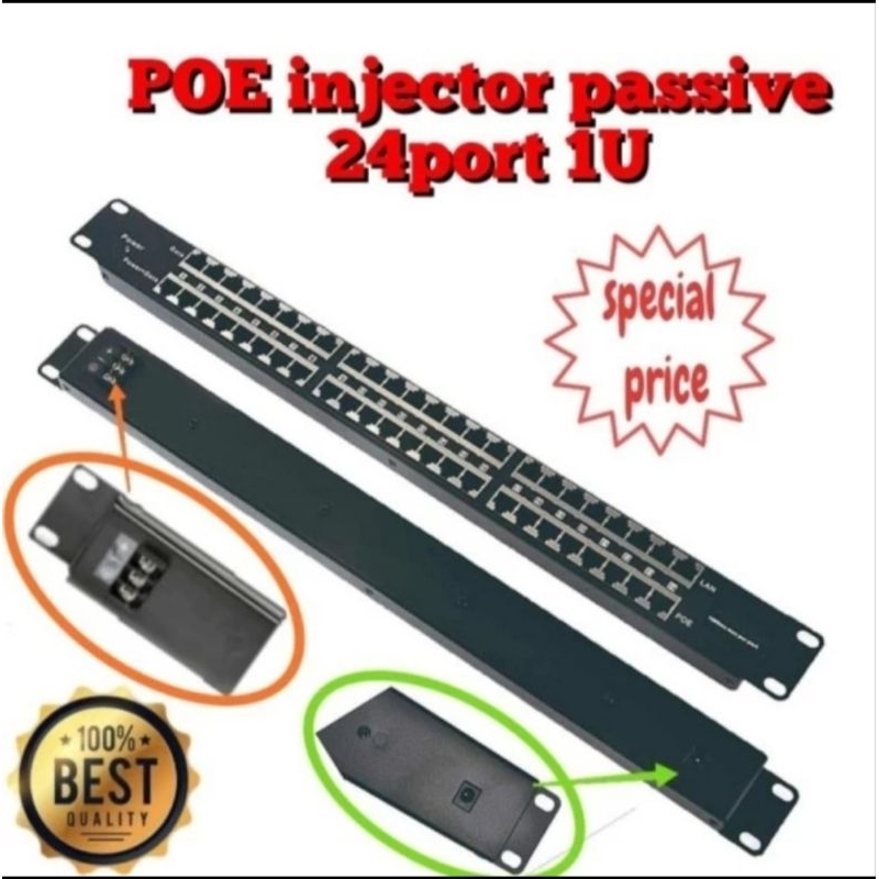 Jual POE Injector Passive 24 Port 1U Only Rack Mount | Shopee Indonesia