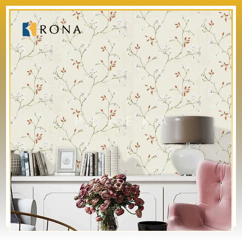 Jual Wallpaper Dinding Motif Bunga Wall Sticker Ukuran 45 cm x 8 Meter ...