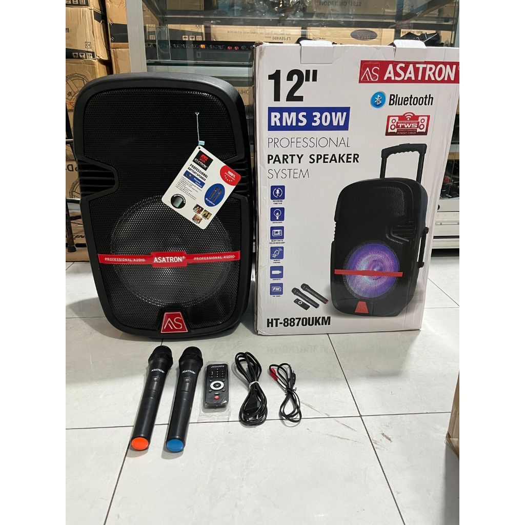 Jual speaker portable Asatron HT-8870 UKM 12 Inch Bluetooth Party ...