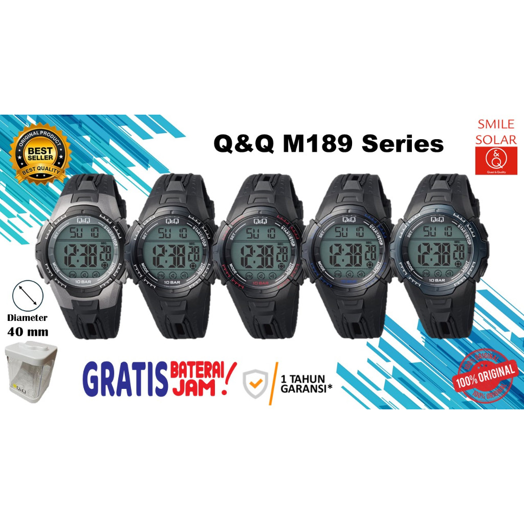 Jual Jam Tangan Pria Casual Sporty Rubber Digital Original Q&Q QnQ QQ ...