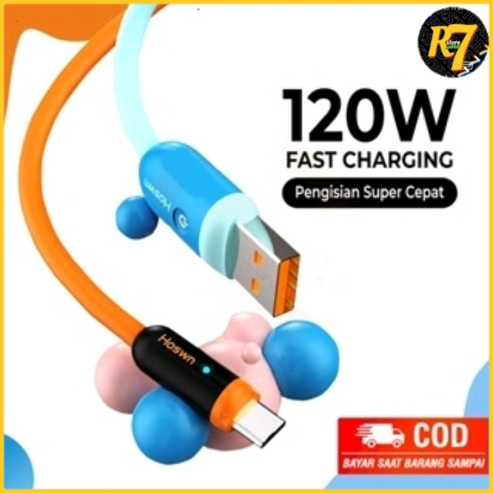 Jual Kabel Data Type C Fast Charging Support 120W NVN-KD48 Colours ...