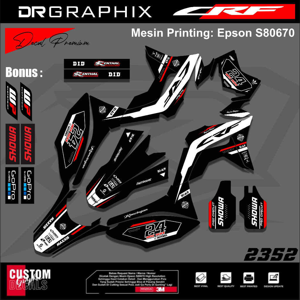 Jual DECAL CRF HITAM DECAL CRF 150 L Full Body Simple Minimalis Keren | Shopee Indonesia