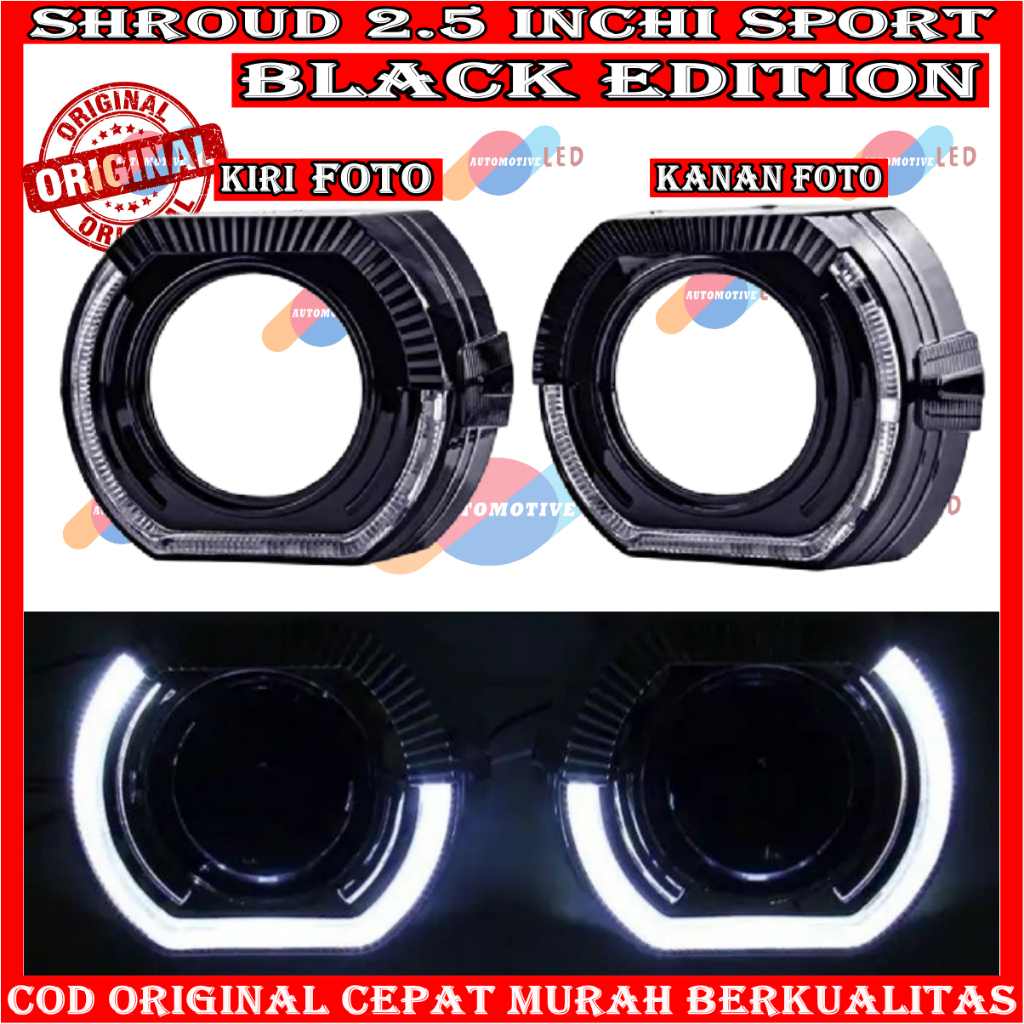 Jual ORIGINAL SHROUD BMW SPORT 2.5 INCHI ANGEL EYE KRISTAL SHROUD BMW ...