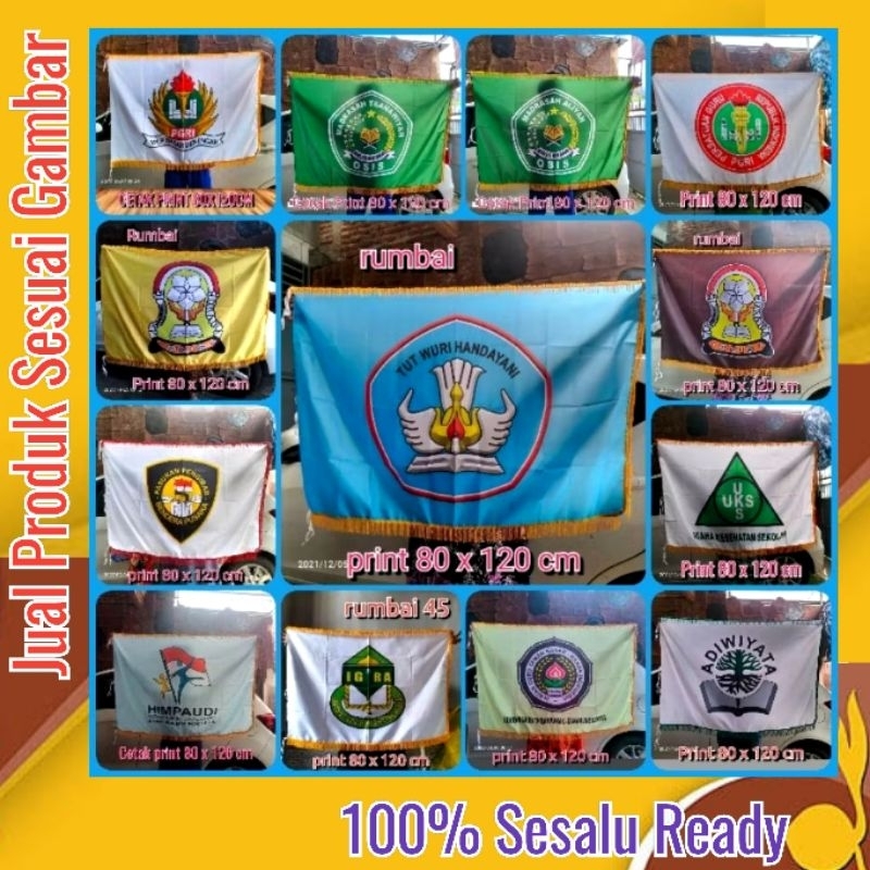 Jual Bendera PGRI IGTKI IGRA UKS himpaudi osis smp sma mts ma ...