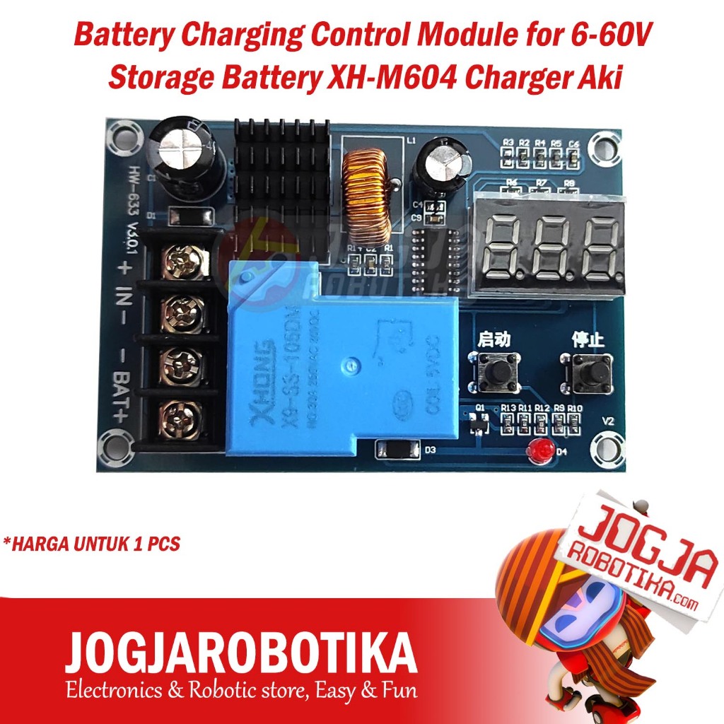 Jual Battery Charging Control Module for 6-60V Storage Battery XH-M604 Kontroller Cherger Aki ...