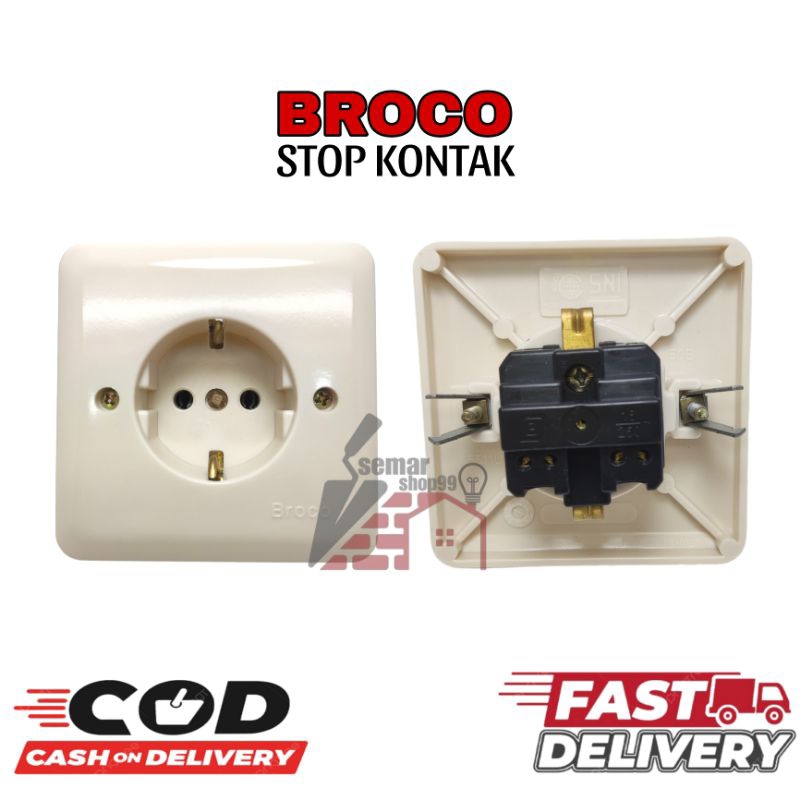 Jual STOP KONTAK BROCO NEW GEE CREAM INBOW 5511U/STOP KONTAK IB BROCO ...