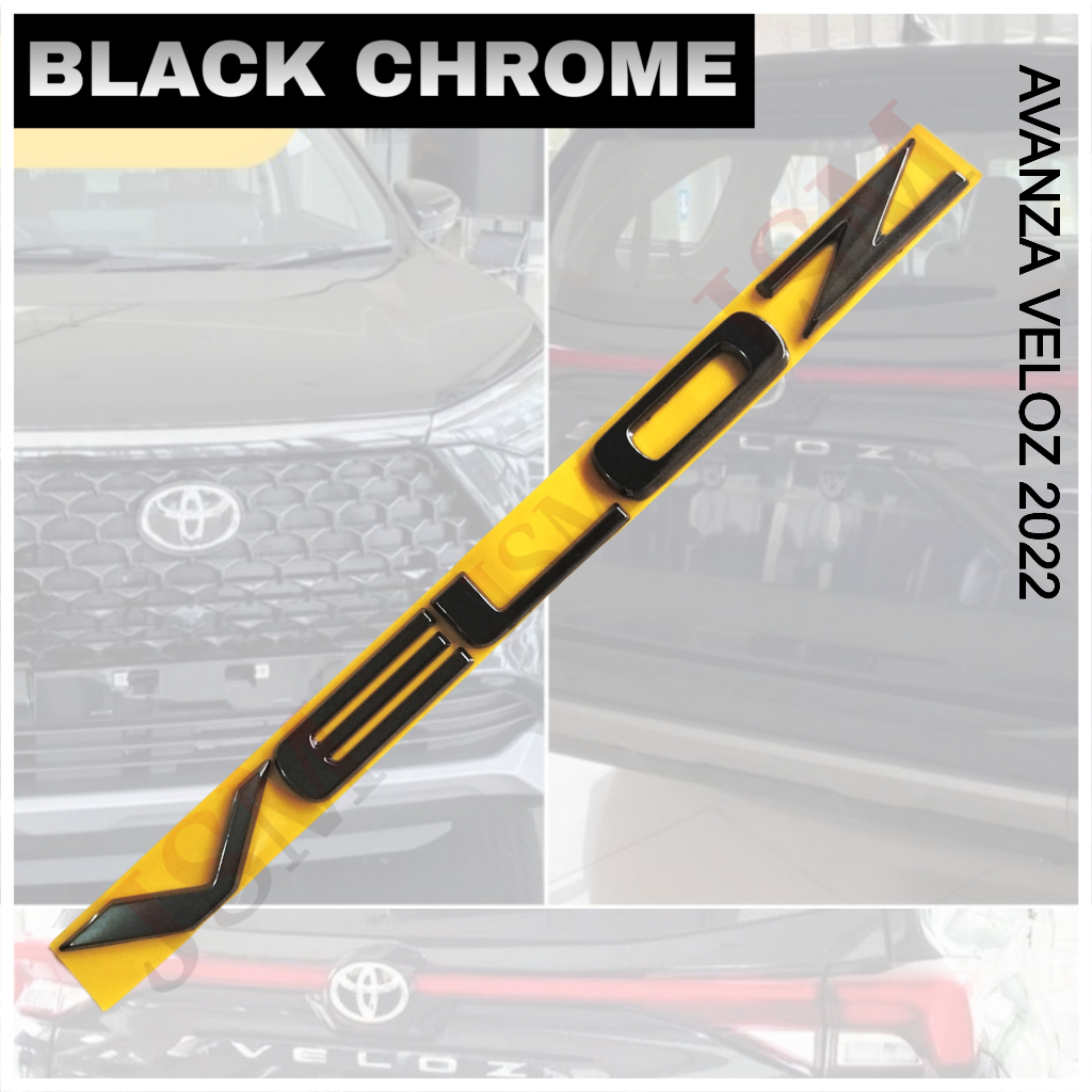 Jual Emblem VELOZ Black Chrom Krom/ Toyota Avanza VELOZ/ Emblem Logo ...