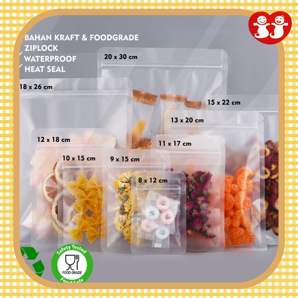 Jual Plastik Klip Flat Buram/Plastik Packing Putih Susu/ Kemasan ...