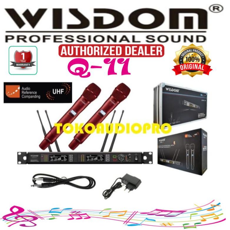Jual Wisdom Q11 Dual Handheld Microphone Wireless Wisdom Ultra Q-11 ...