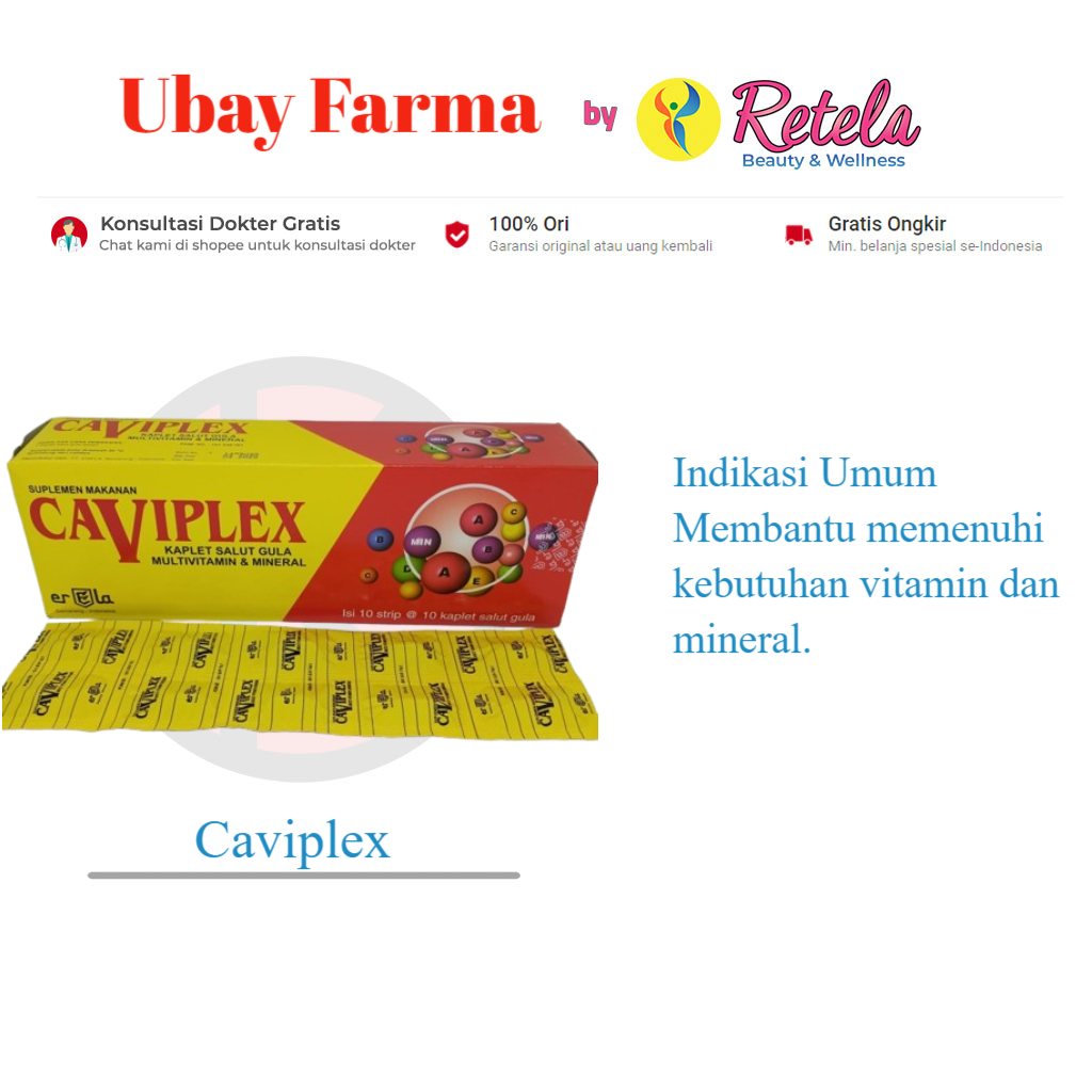Jual Caviplex Box 100 Kaplet / Vitamin Dan Mineral | Shopee Indonesia