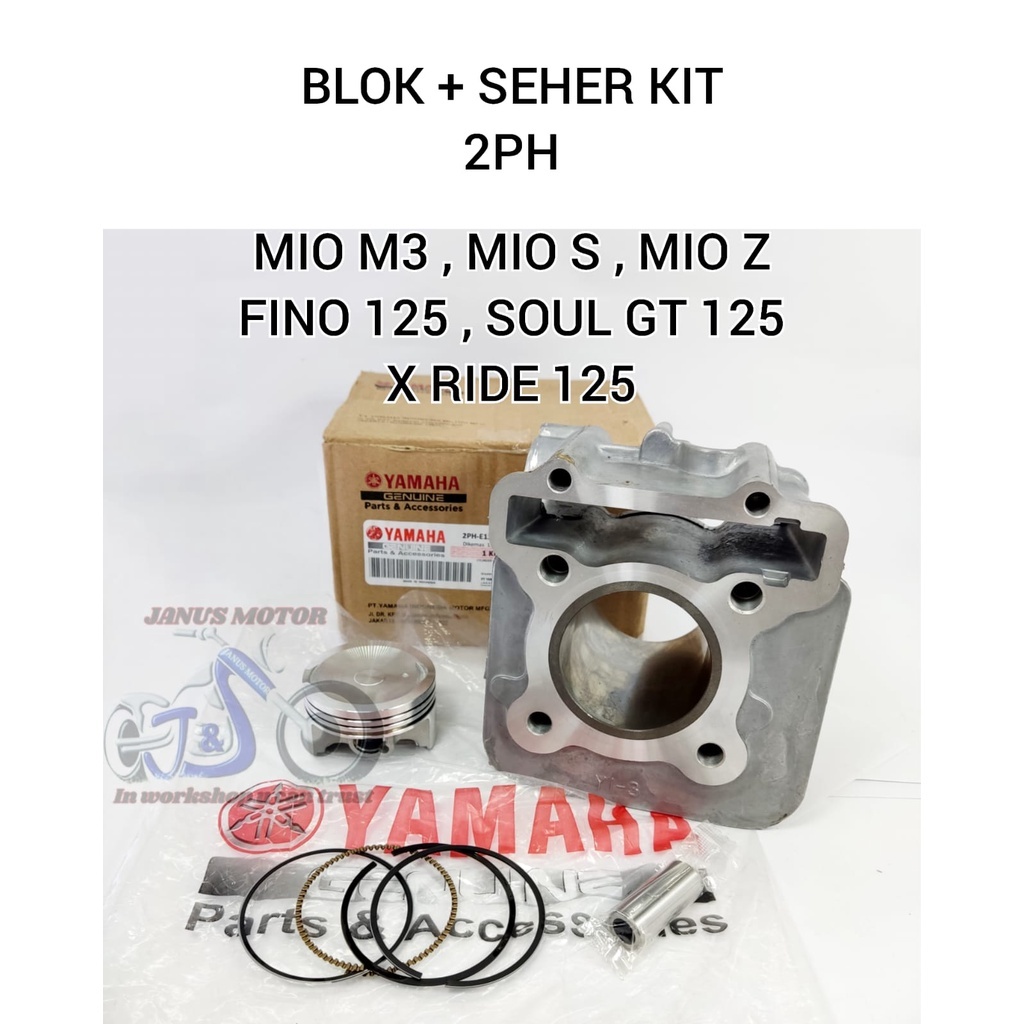 Jual Blok + seher MIO M3 2PH KUALITAS ORI ORIGINAL Block piston kit set komplit SOUL GT 125 , X ...