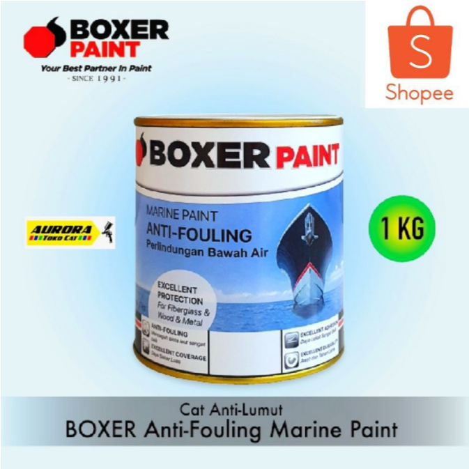Jual Cat Anti Lumut BOXER PAINT Cat Kapal Marine Paint Anti Fouling Perlindungan Bawah Air 1Kg ...
