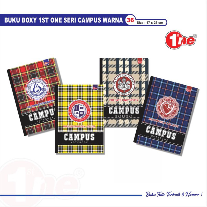 Jual [1PAK=10BUKU] BUKU TULIS BOXI CAMPUS MEREK ONE 36 LEMBAR | BUKU ...