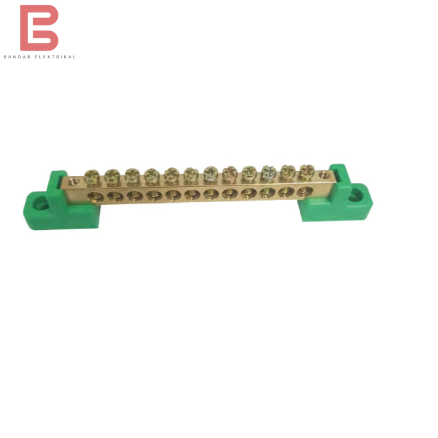Jual Terminal Block Grounding 12 POLE M4 T001-0609/12 Terminal Blok ...
