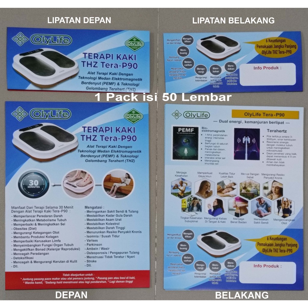 Jual Brosur Olylife A4 Ukuran 21,5 cm x 30,5 cm dan A5 uk 15*21 cm ...