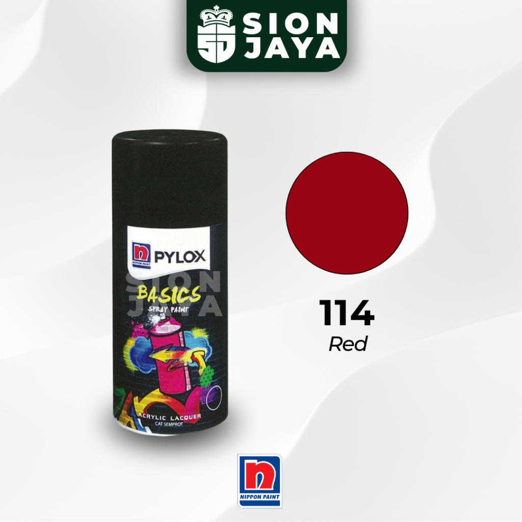 Jual Pilox / Pylox Basics / Cat Semprot Nippon Paint 300ml 114 Red Merah | Shopee Indonesia