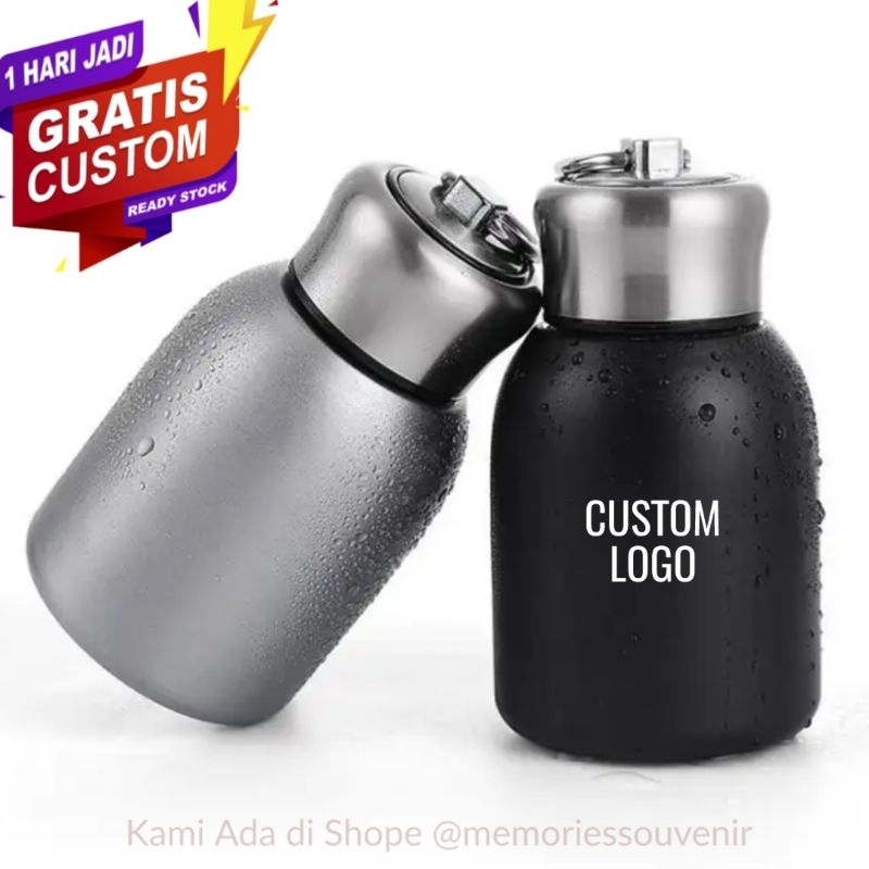 Jual Tumbler Mini Coffee 280ml stainlees steel Gratis custom Nama / botol air minum tahan panas ...