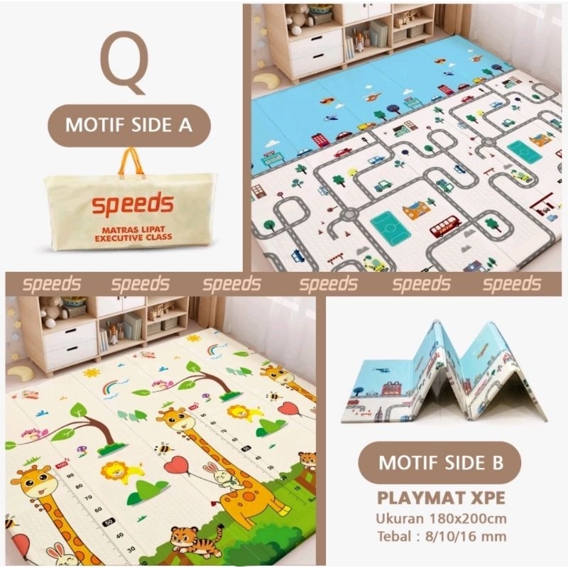 Jual SPEEDS Karpet Lipat SNI Playmat Bayi 200x180cm Tebal 10mm dan 8mm ...