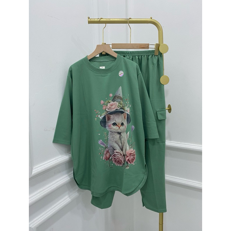 Jual STELAN KNIT SALUR SETCEL CARGO BABYTERRY MOTIF JUMBO HALUS LEMBUT ...