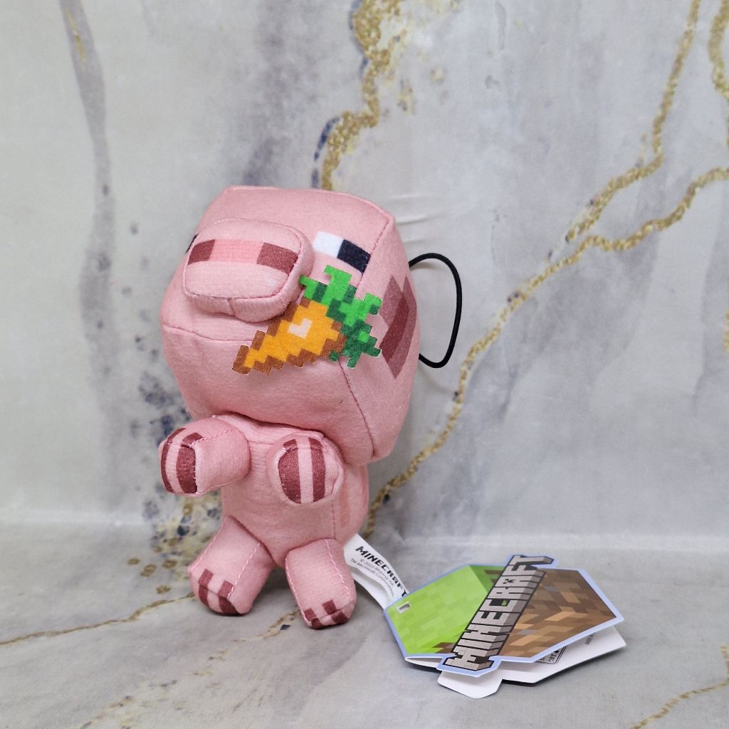 Jual Minecraft Pig Carrot Plush Doll 11 cm Boneka Furyu Mine Craft ...