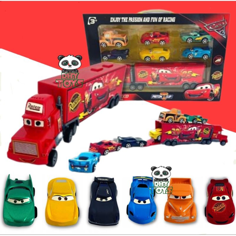 Jual Mainan Truk Truck Cars 3 Lightning McQueen Set Car 7 Pcs Mobil ...