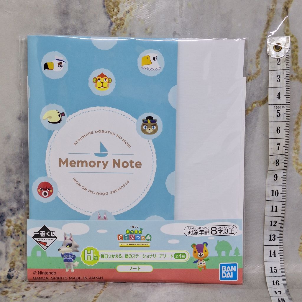 Jual Animal Crossing Memory Note Memo Blue Ichiban Kuji H Prize 15 cm ...