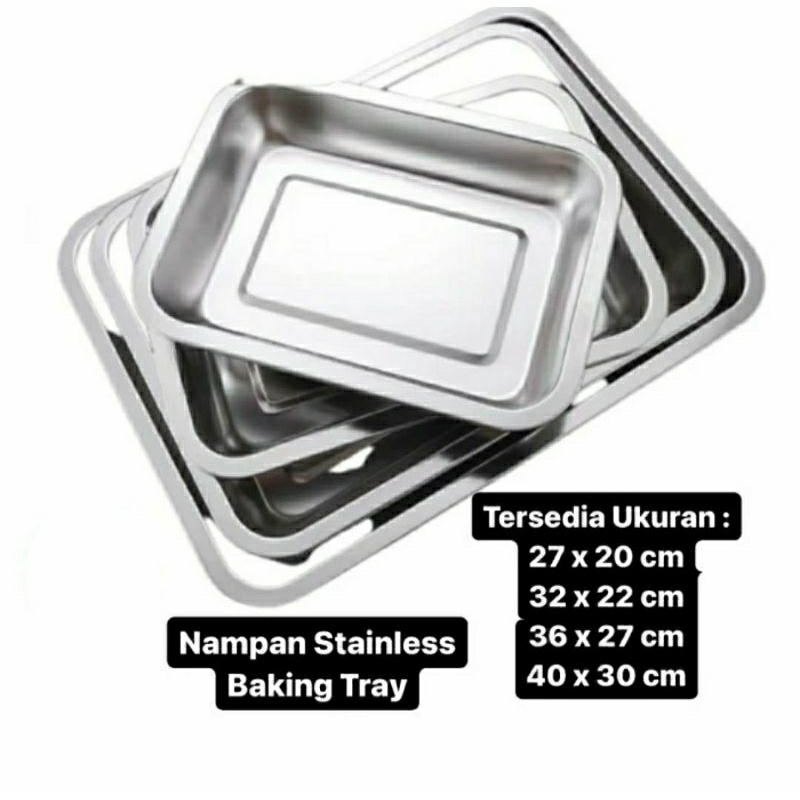 Jual Nampan Stainless Persegi Baking Tray | Shopee Indonesia