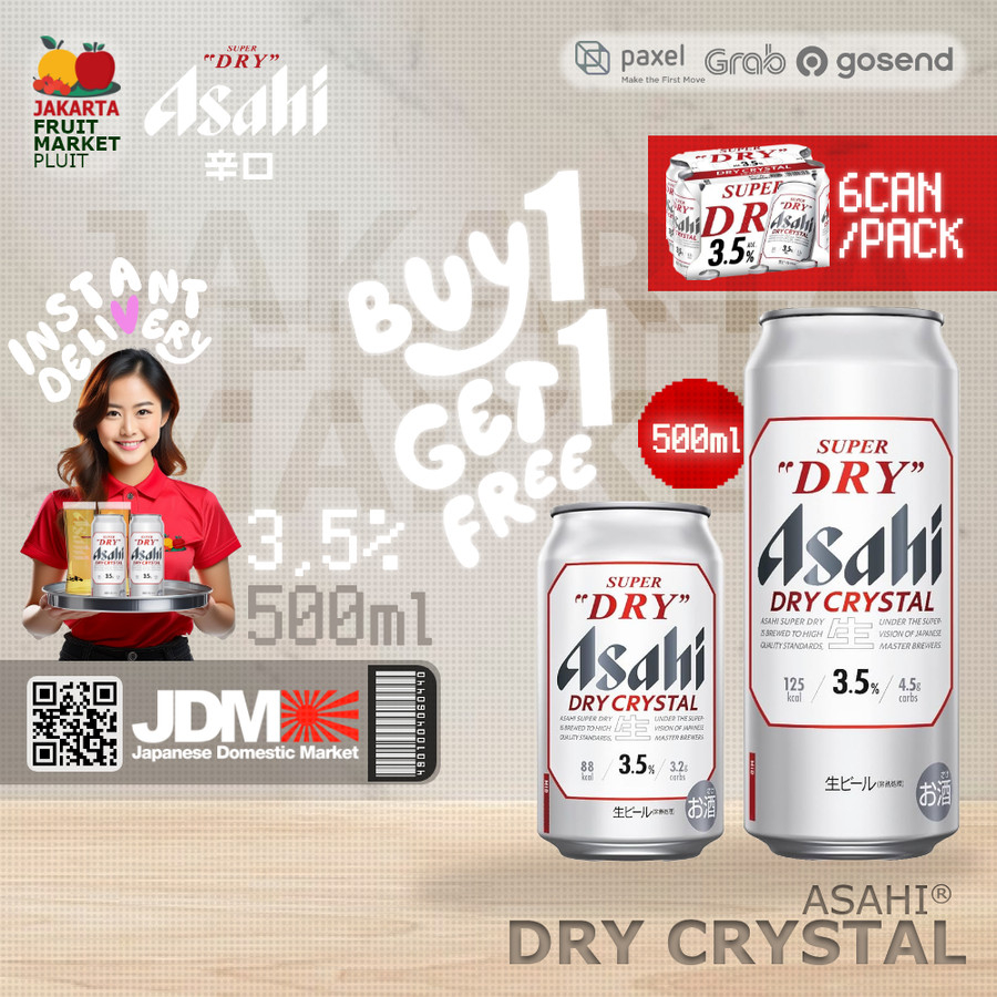 Jual ASAHI SUPER DRY CRYSTAL minuman jepang mild 3,5% | Shopee Indonesia
